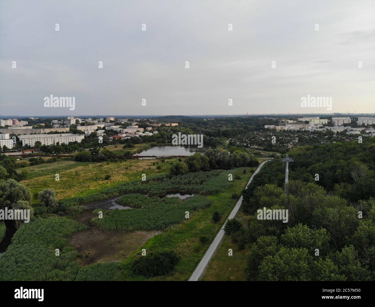 Aerial view of Marzahn, Berlin Stock Photo - Alamy