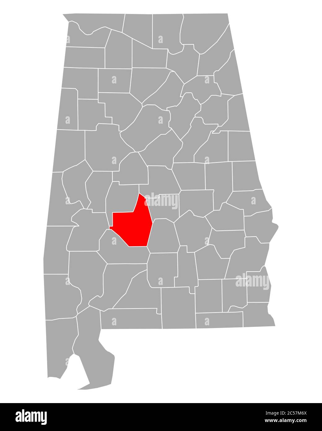 Map of Dallas in Alabama Stock Photo - Alamy