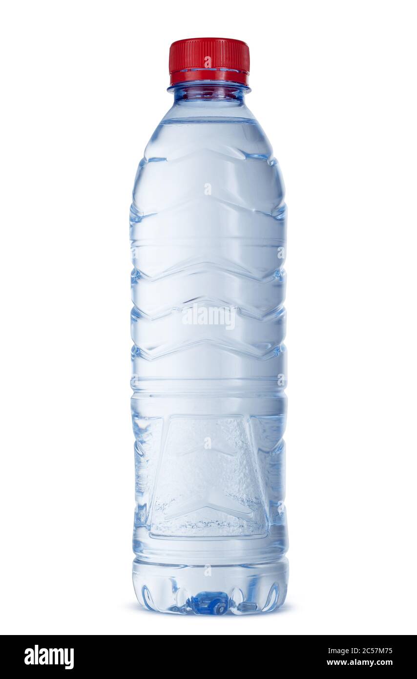 Small bottle of mineral water in plastic isolated on white Stock Photo ...