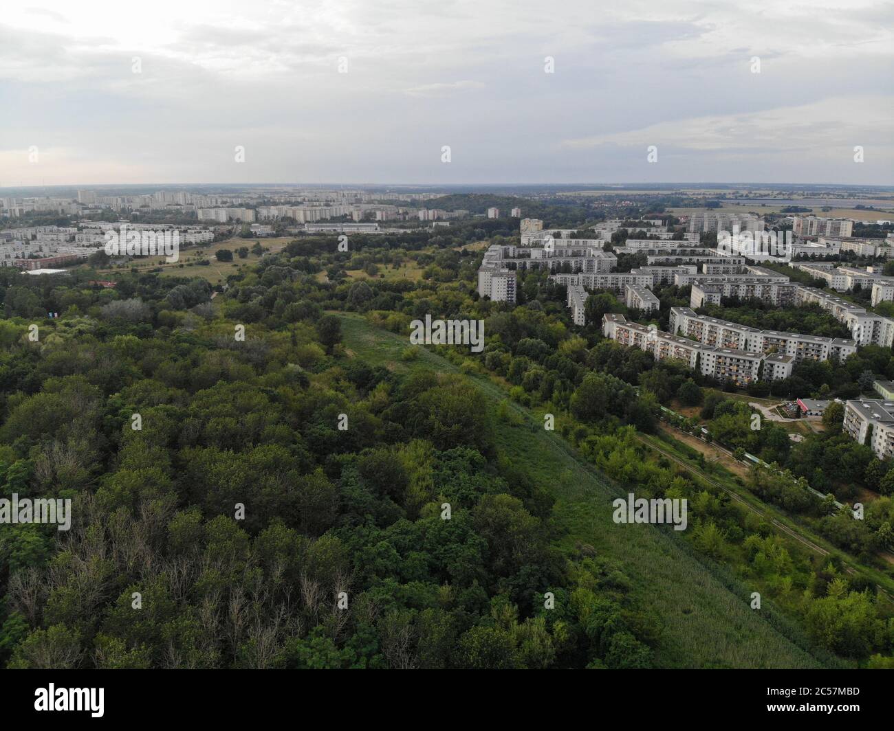 Aerial view of Marzahn, Berlin Stock Photo - Alamy