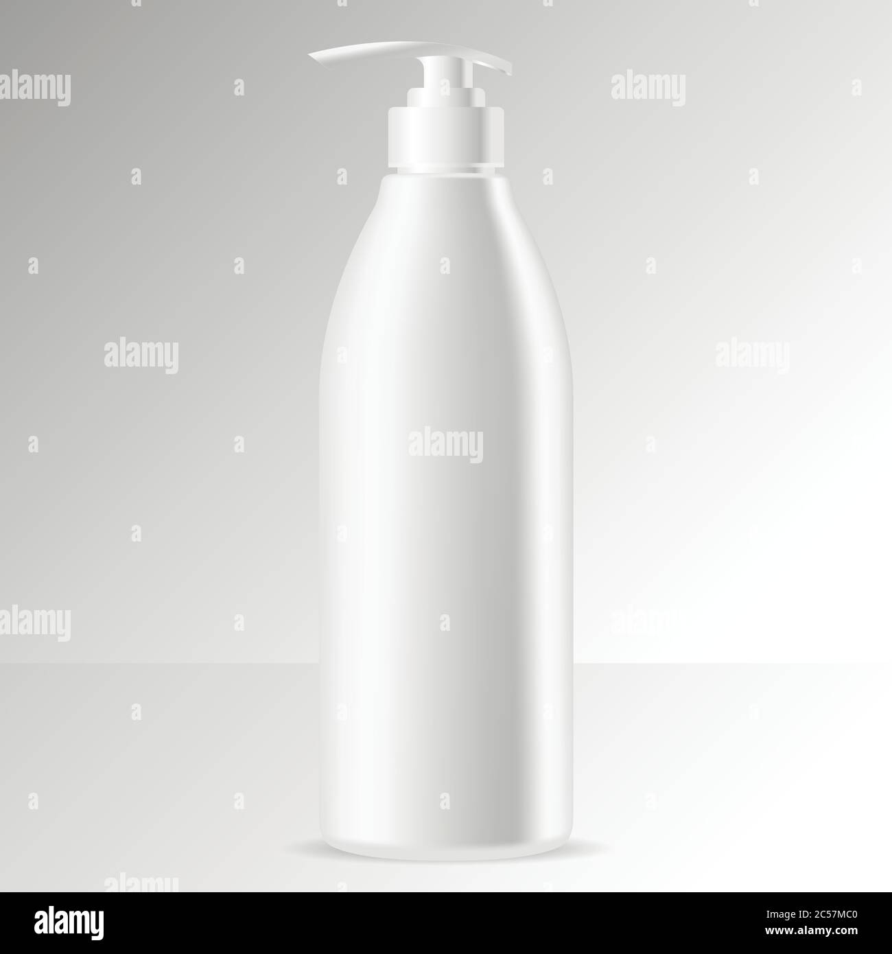 White dispenser bottle. Pump can for cream, shampoo. Realistic 3d ...