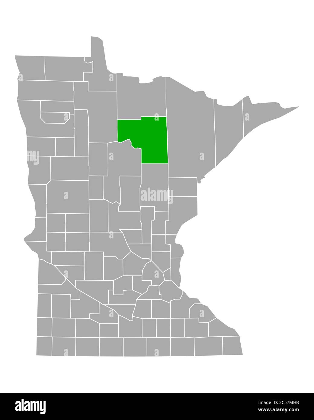 Map of Itasca in Minnesota Stock Photo - Alamy