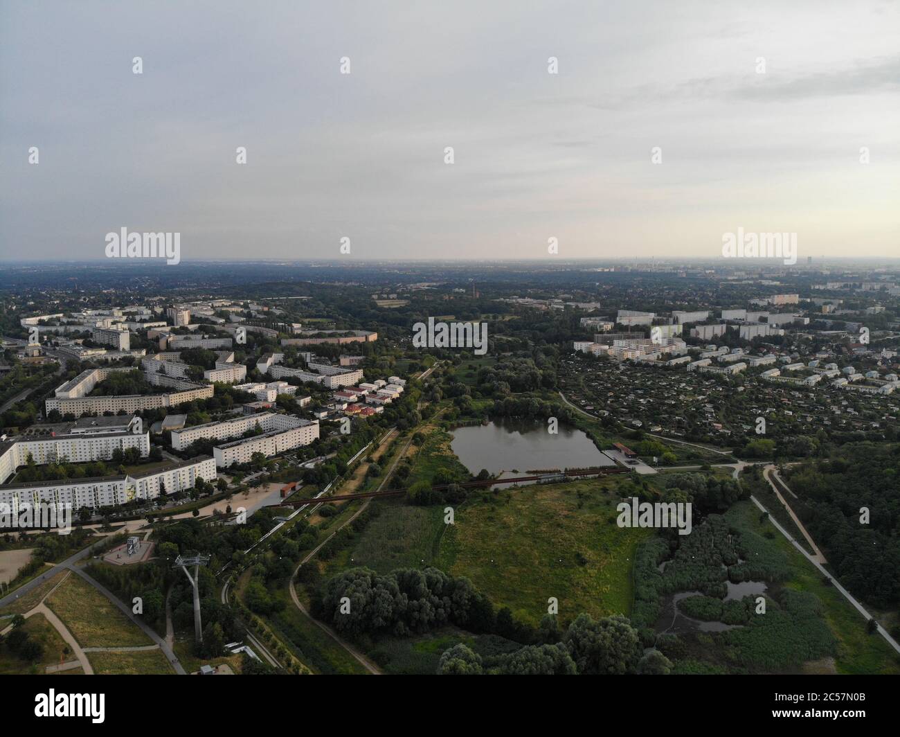 Aerial view of Marzahn, Berlin Stock Photo - Alamy