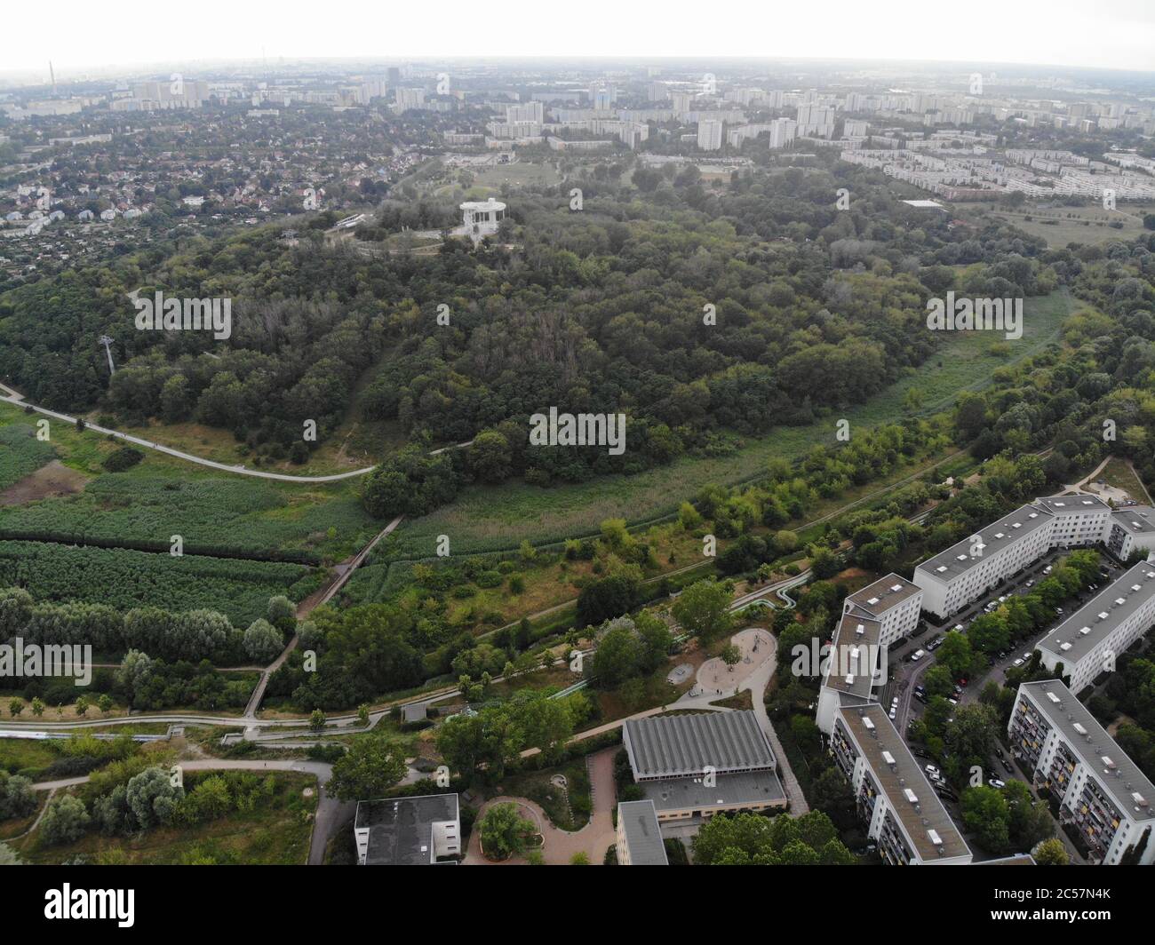 Aerial view of Marzahn, Berlin Stock Photo - Alamy