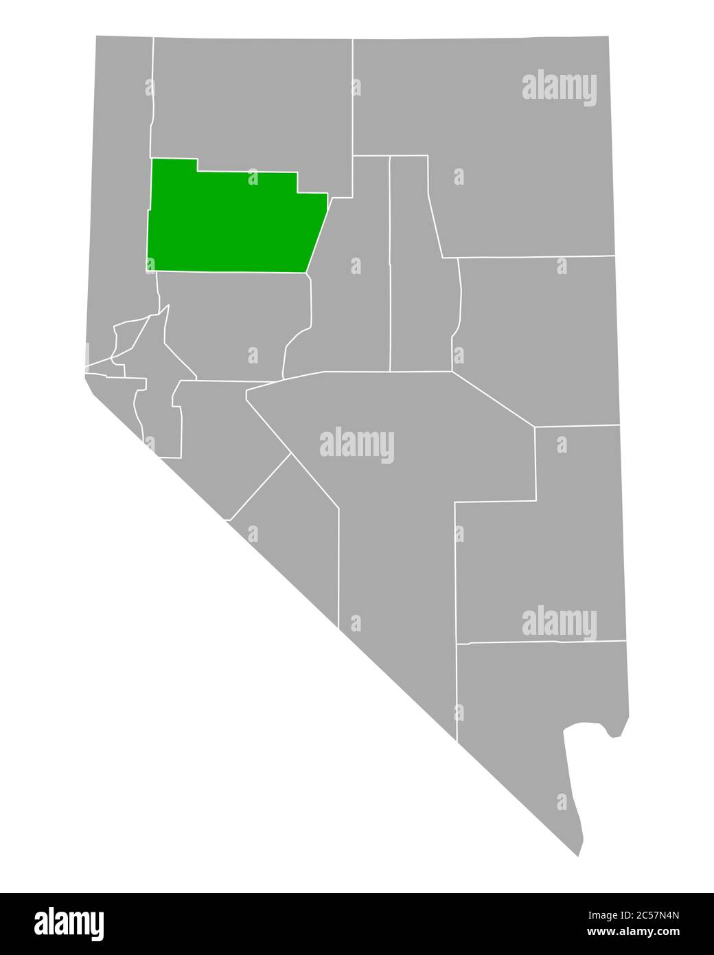 Map of Pershing in Nevada Stock Photo - Alamy