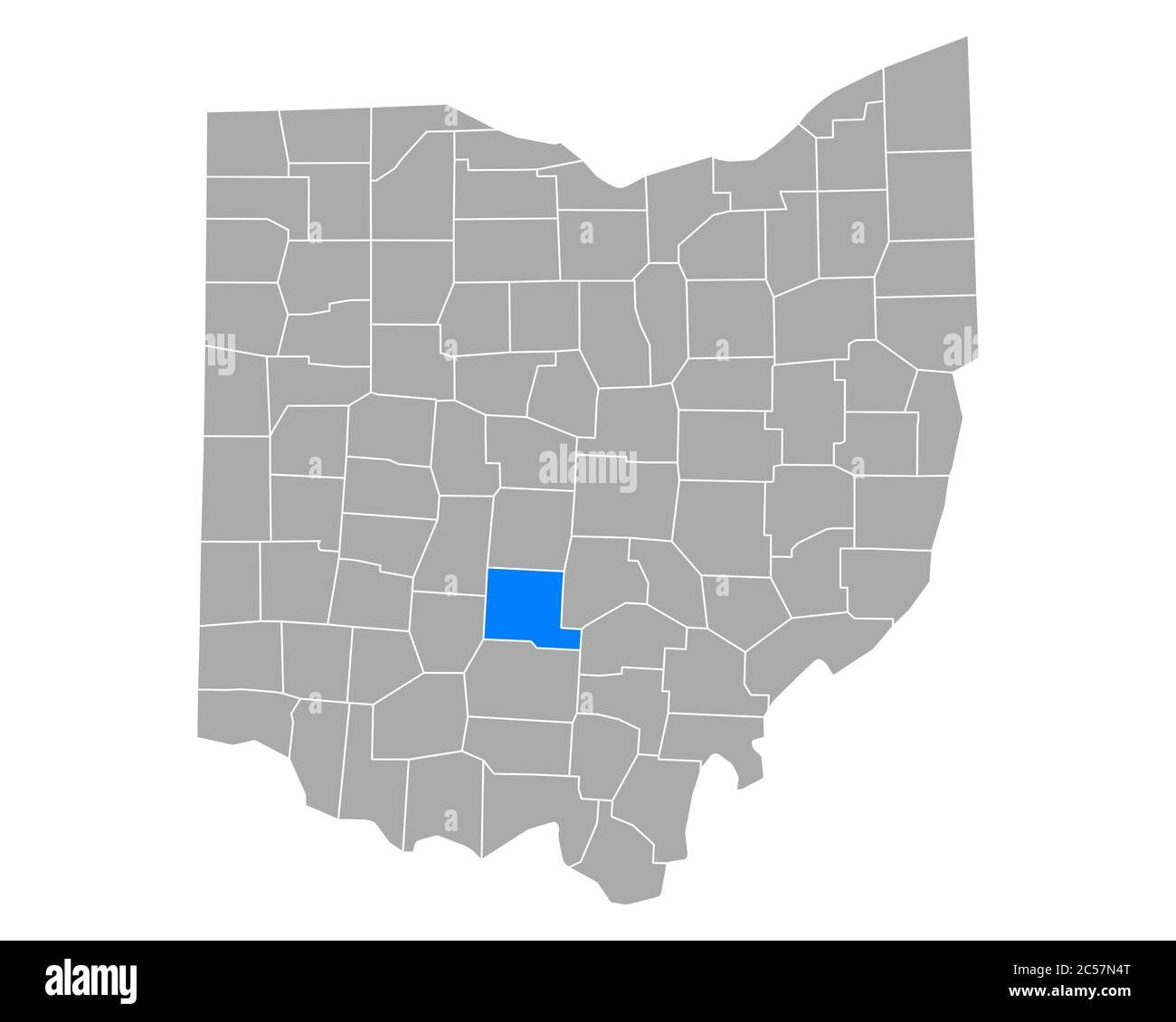 Map of Pickaway in Ohio Stock Photo - Alamy