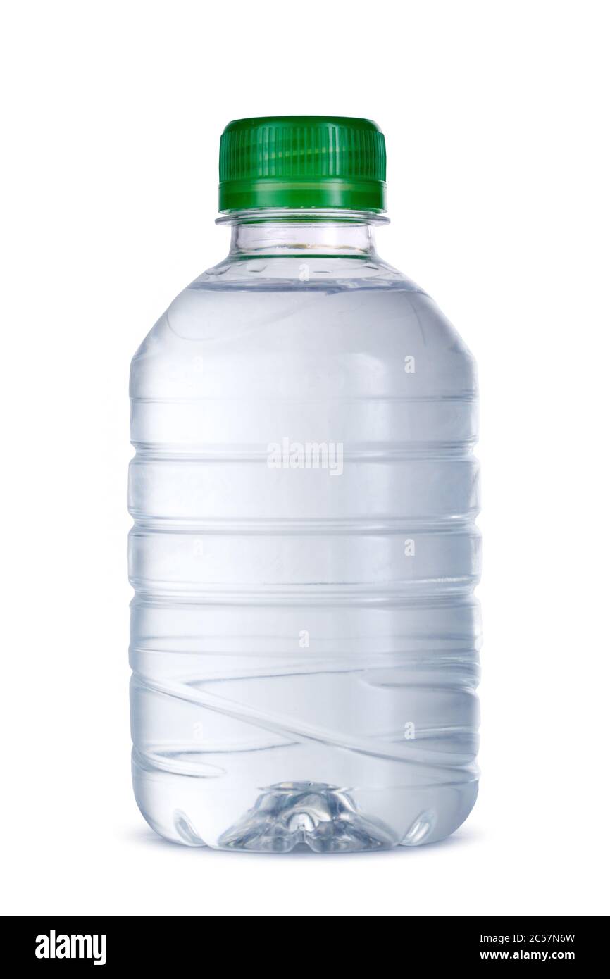 Small bottle of mineral water in plastic isolated on white Stock Photo ...