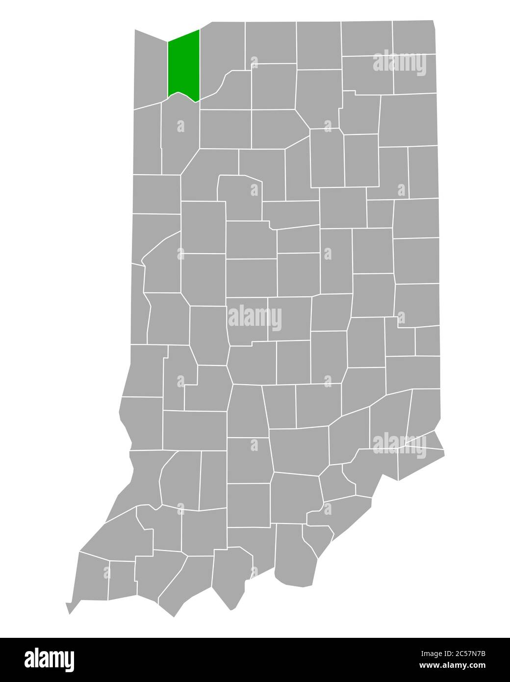 Map of Porter in Indiana Stock Photo - Alamy