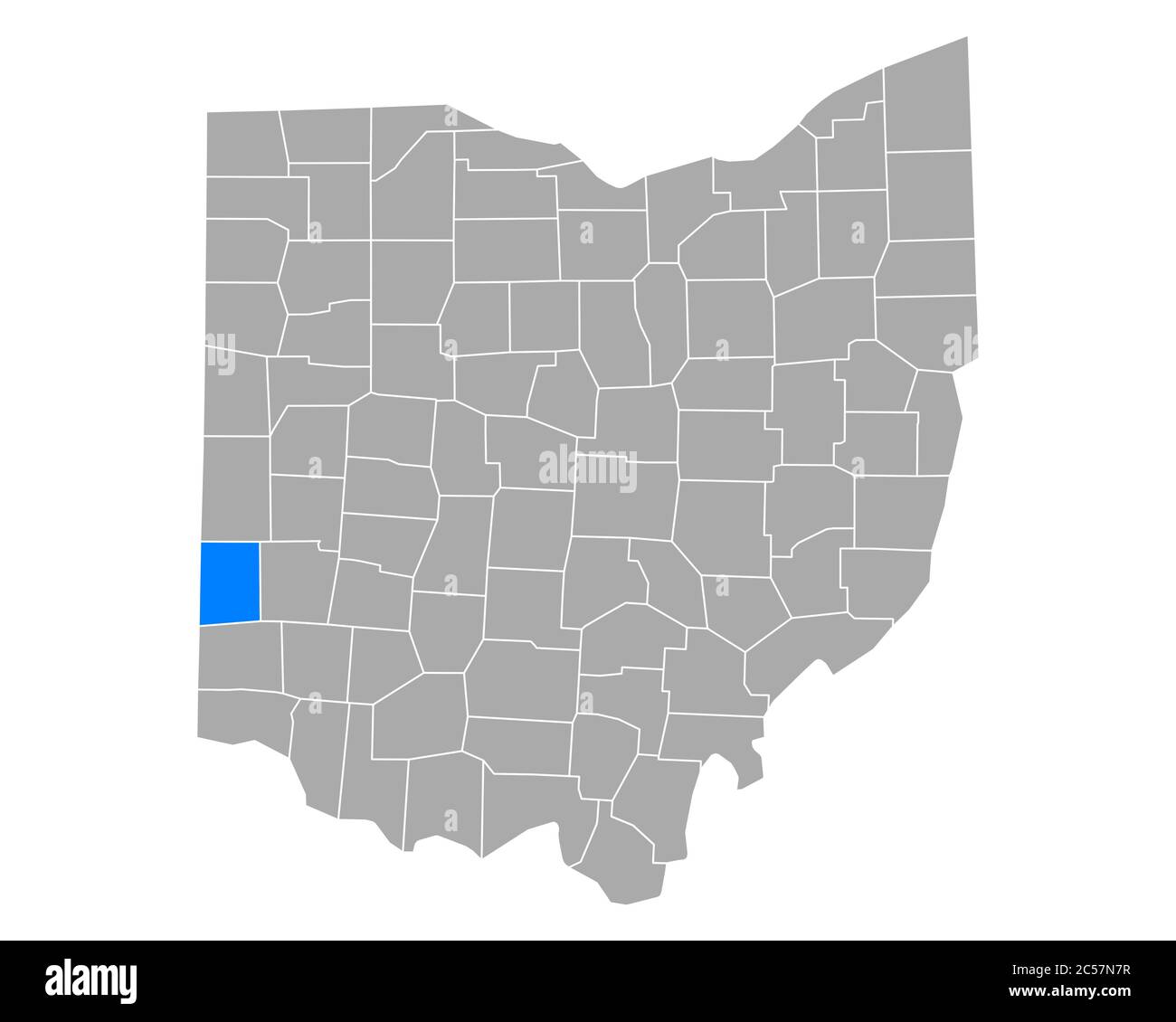 Preble county map Cut Out Stock Images & Pictures - Alamy