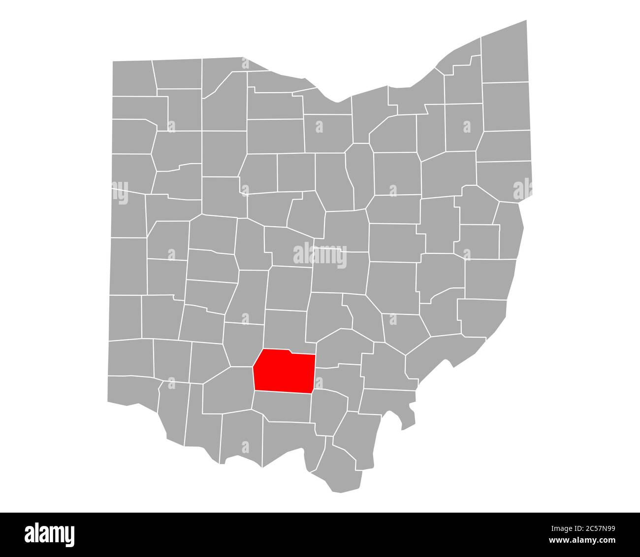 Map of Ross in Ohio Stock Photo - Alamy
