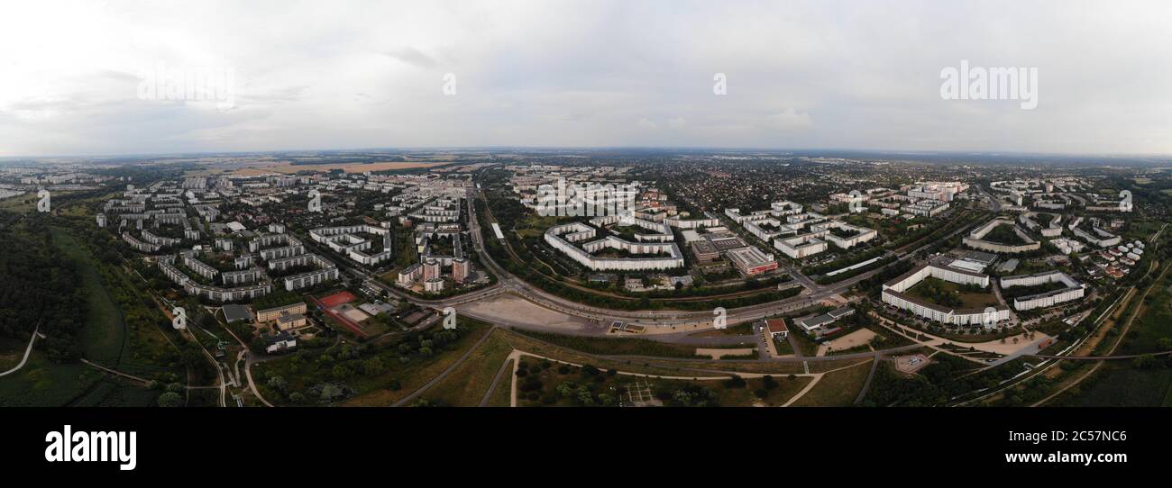 Aerial view of Marzahn, Berlin Stock Photo - Alamy