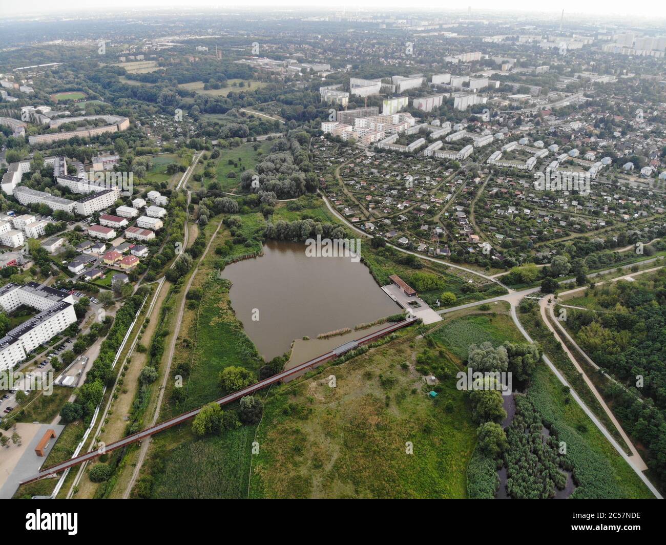 Aerial view of Marzahn, Berlin Stock Photo - Alamy