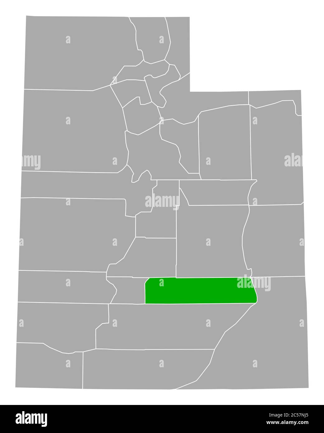 Map of Wayne in Utah Stock Photo - Alamy