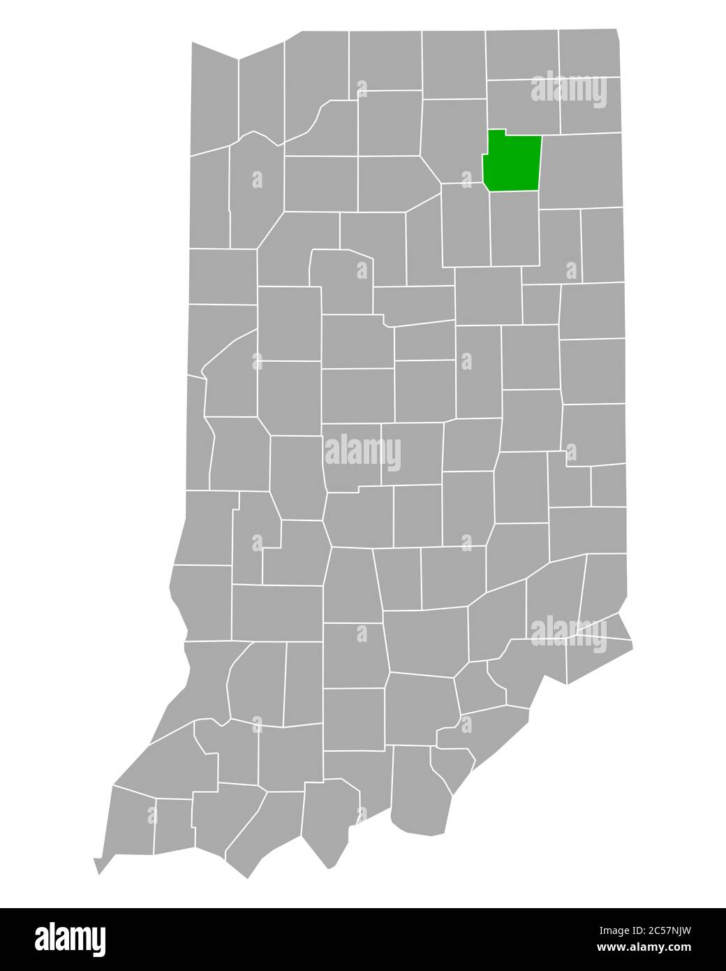 Map of Whitley in Indiana Stock Photo - Alamy