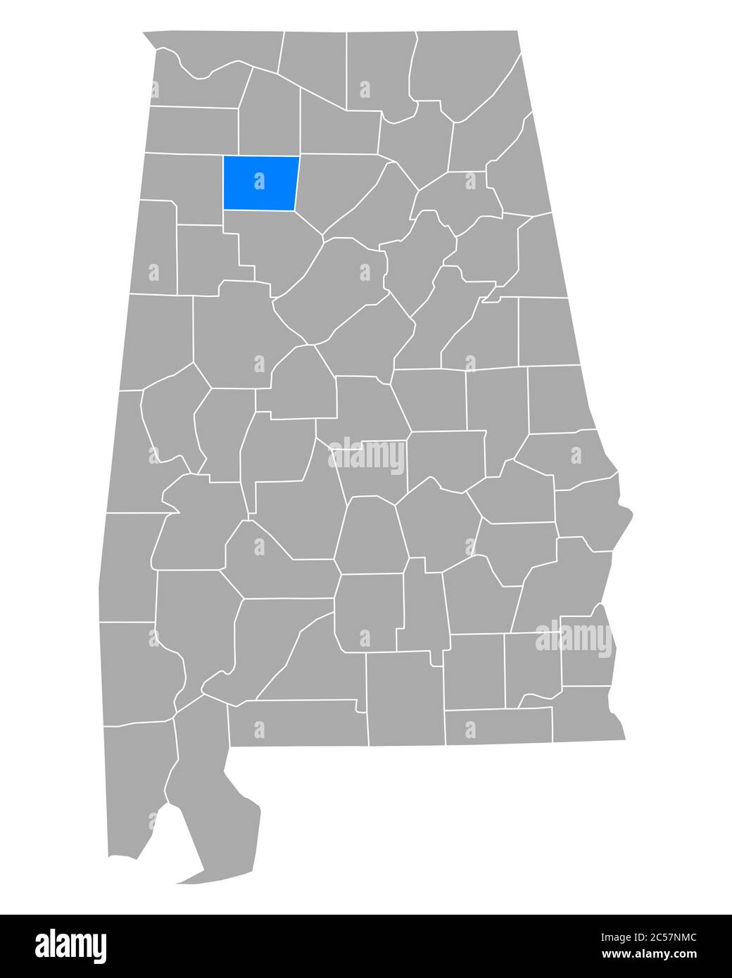 Map of Winston in Alabama Stock Photo - Alamy