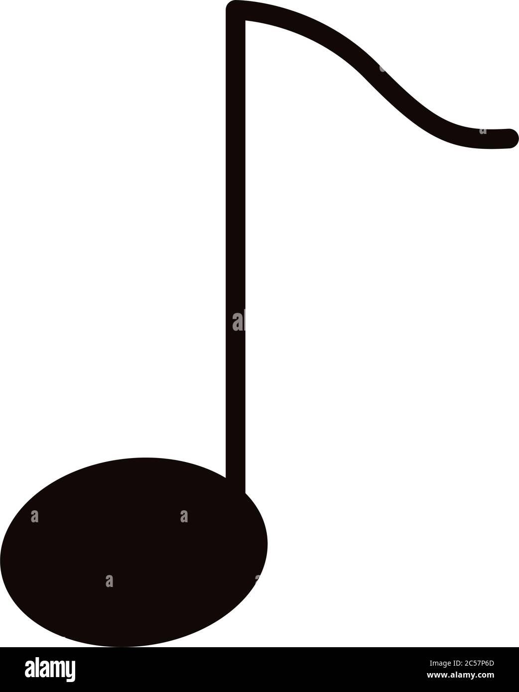 music note silhouette style icon vector illustration design Stock ...