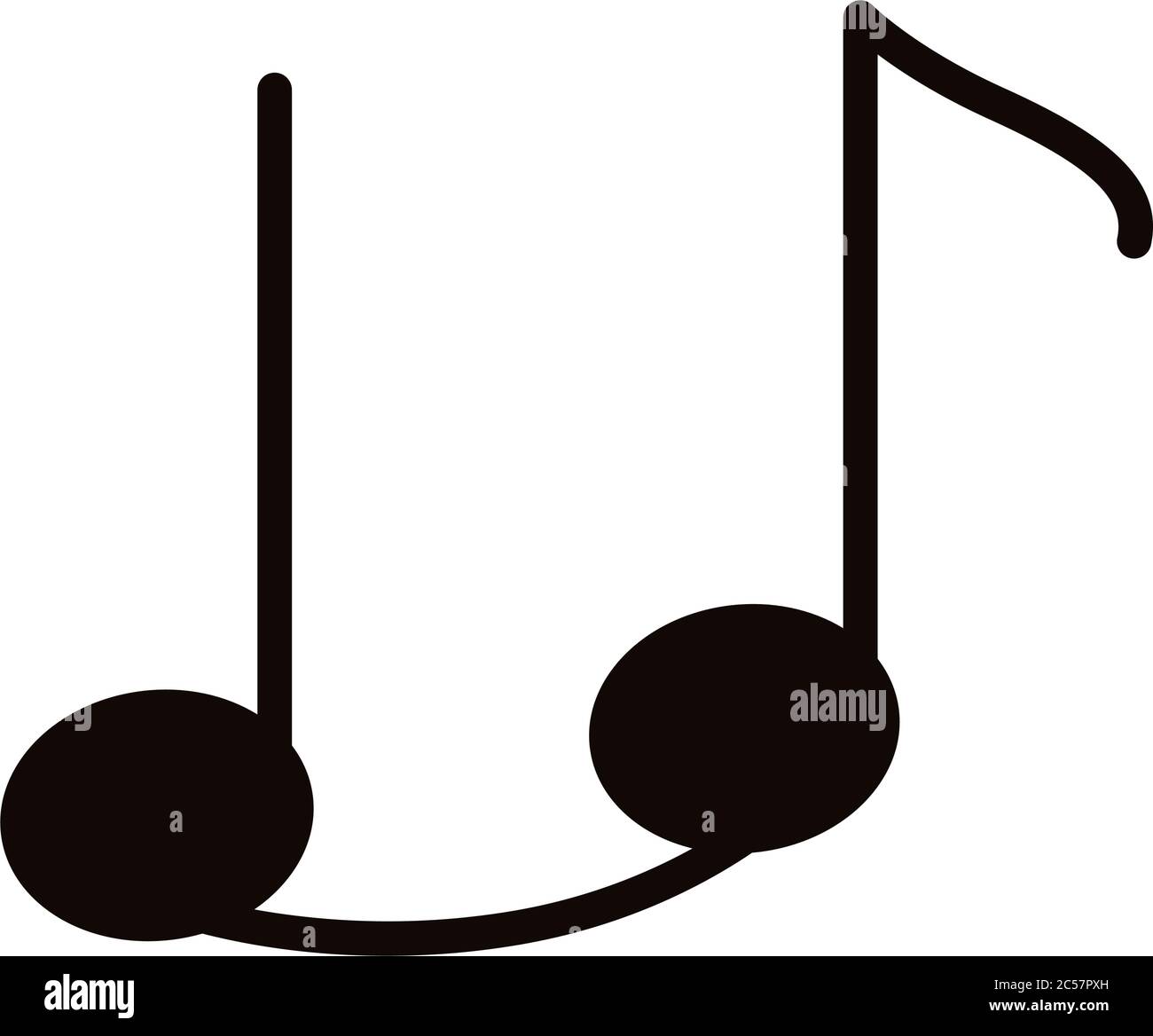 music note silhouette style icon vector illustration design Stock ...