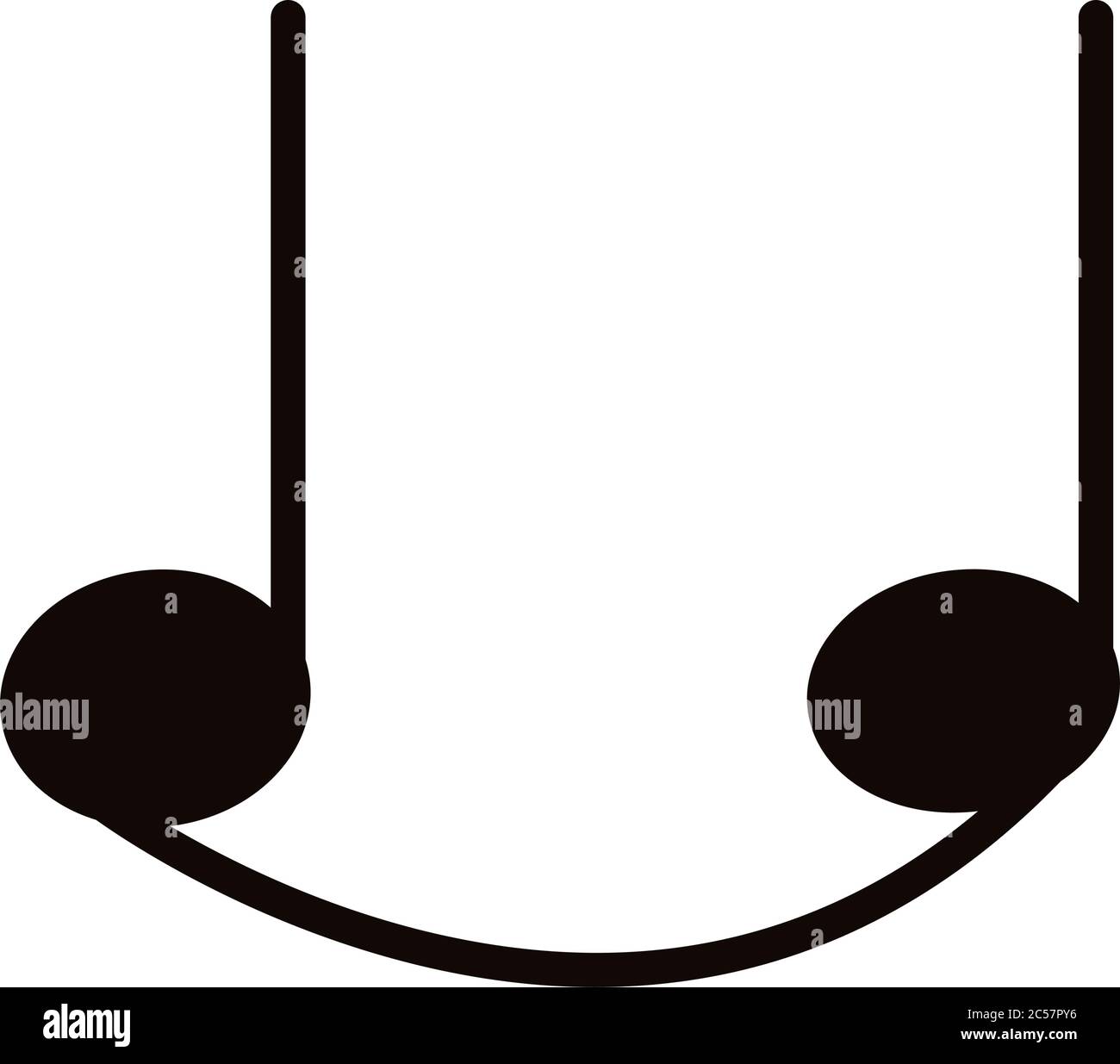music note silhouette style icon vector illustration design Stock ...