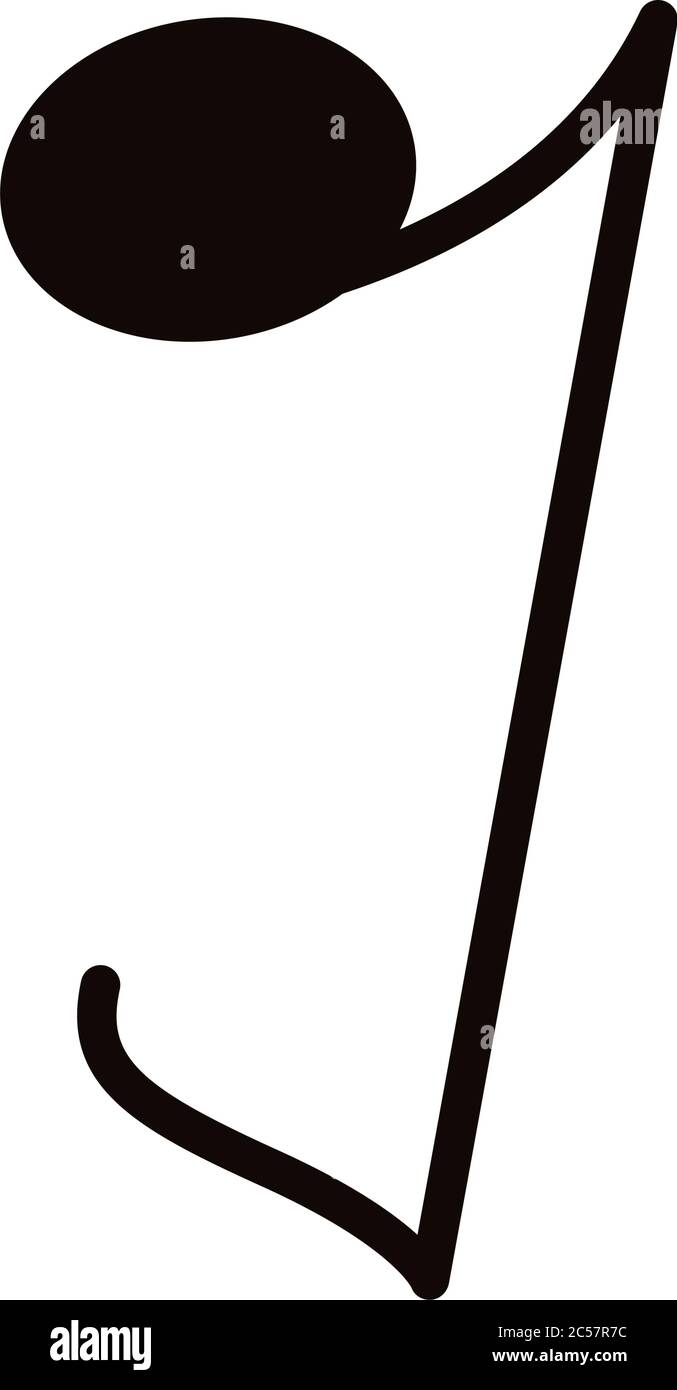 music note silhouette style icon vector illustration design Stock ...