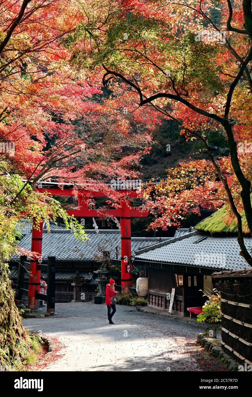 Japan, Honshu island, Kansai, Kyoto, temple during autumn Stock Photo ...