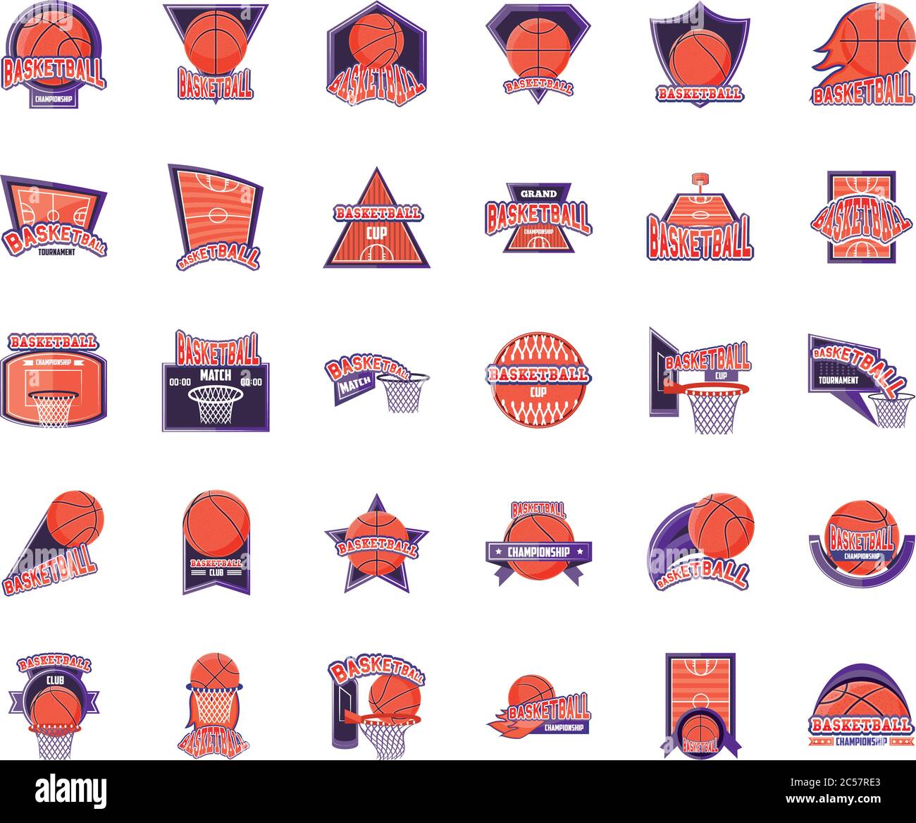 detailed style icon set design, Basketball sport hobby competition and ...