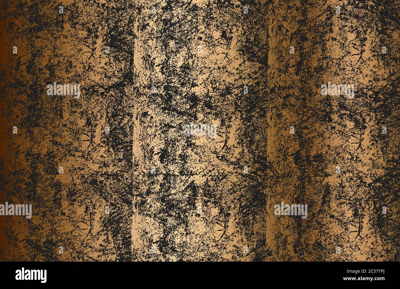 Distress old golden rusted peeled, scrathed metal vector texture with ...