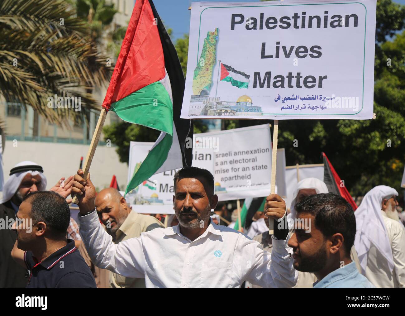 Gaza City The Gaza Strip Palestine 1st July 2020 Palestinians Take