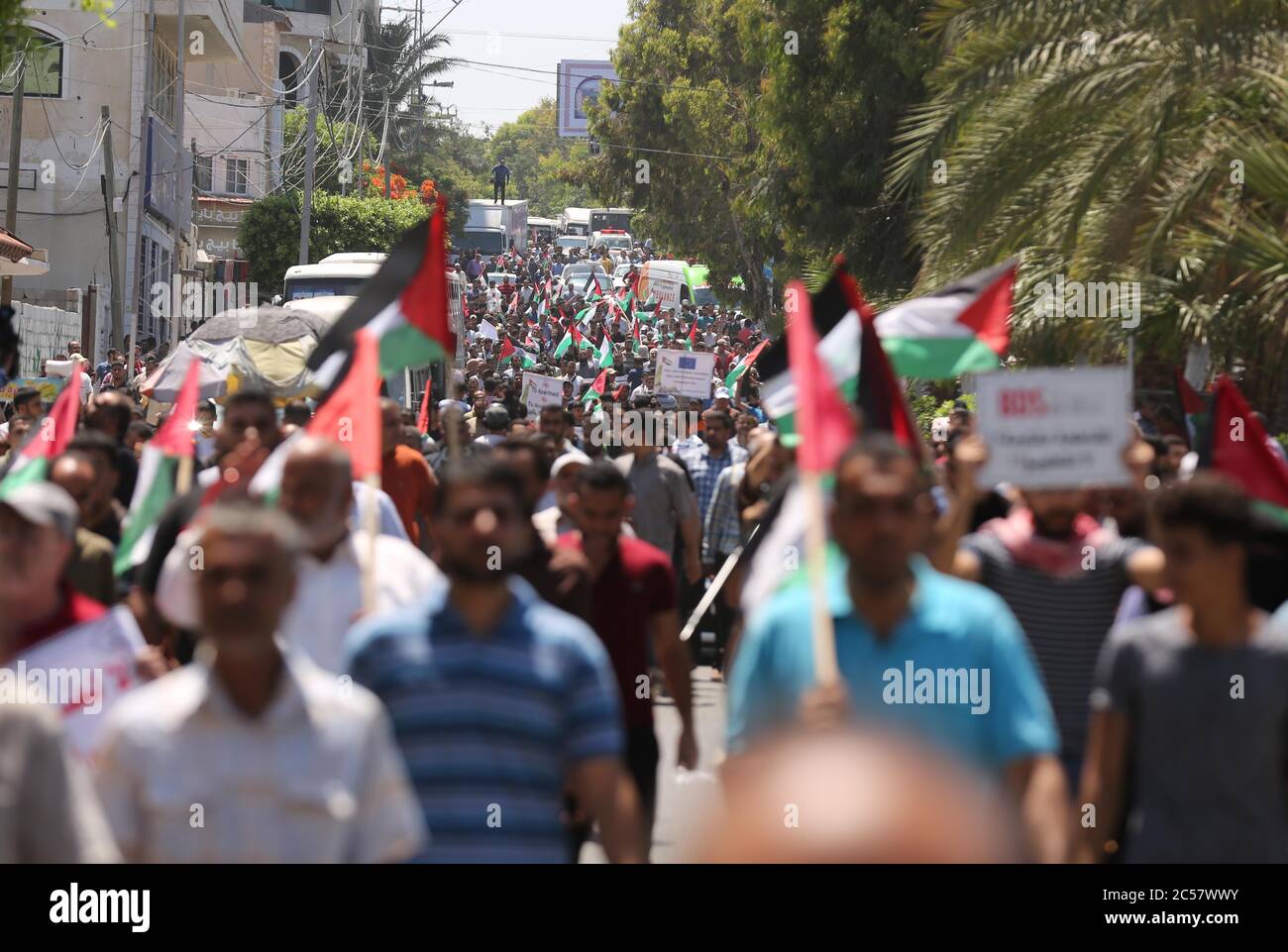 Gaza City The Gaza Strip Palestine 1st July 2020 Palestinians Take