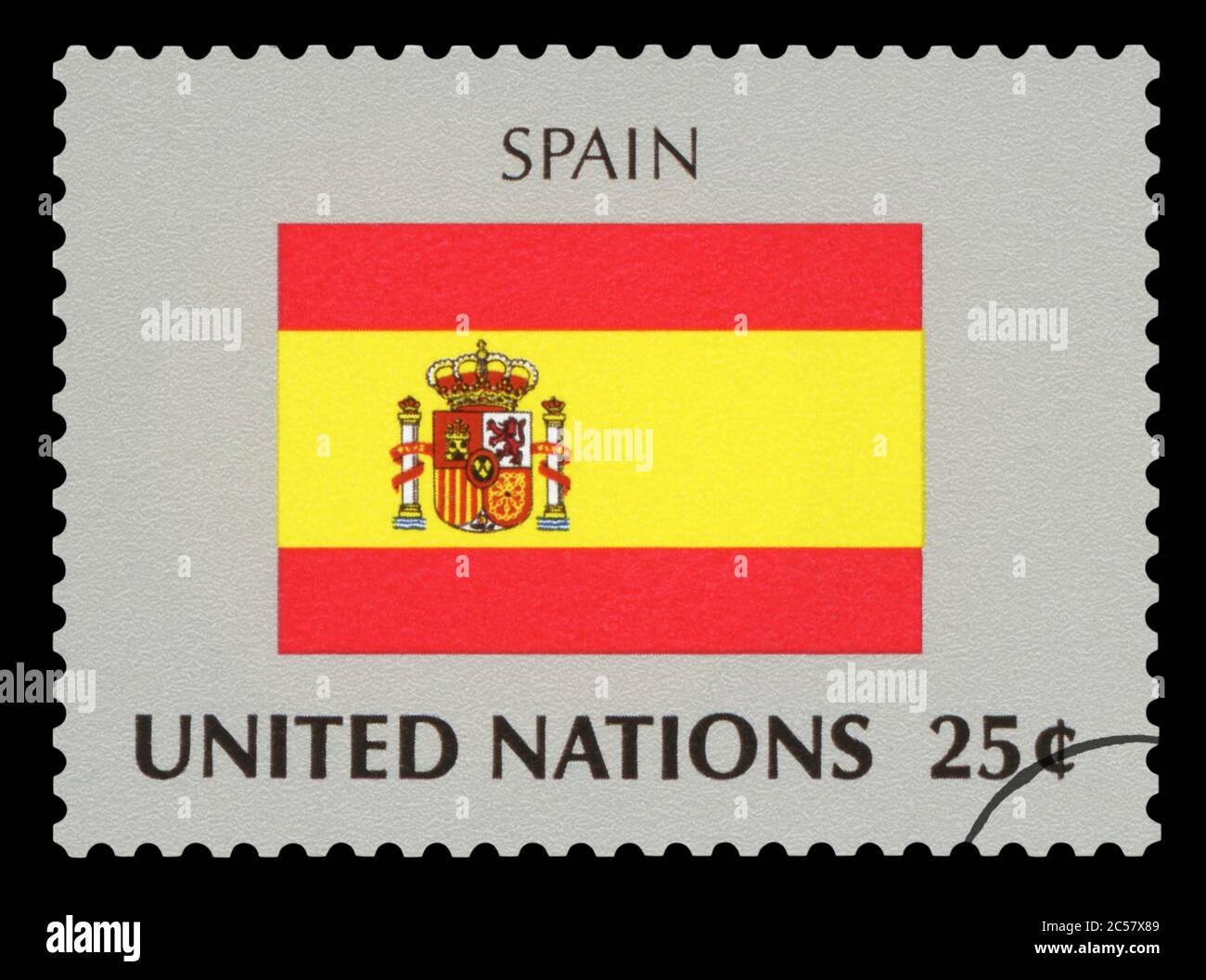 SPAIN - Postage Stamp of Spain national flag, Series of United Nations ...