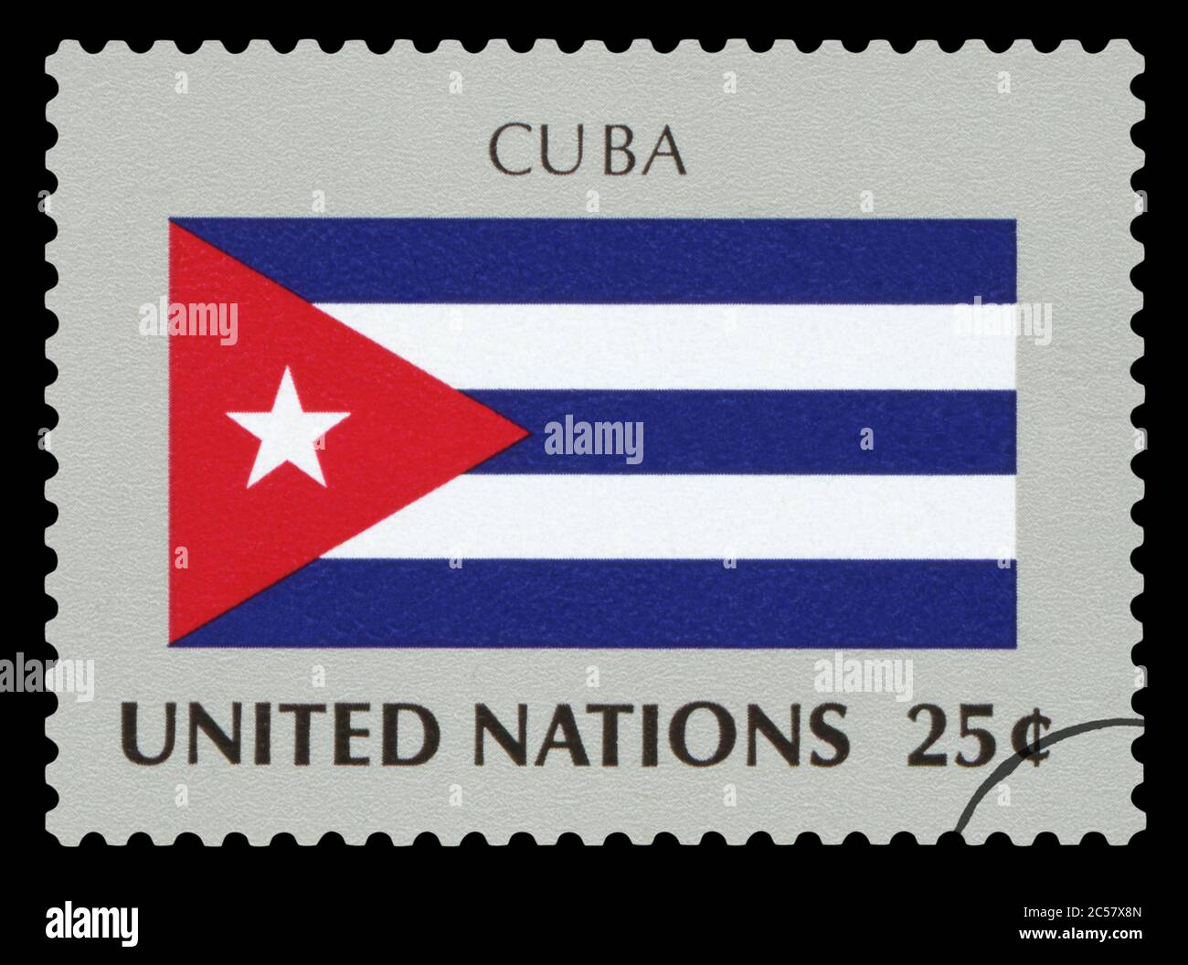 CUBA - Postage Stamp of Cuba national flag, Series of United Nations ...