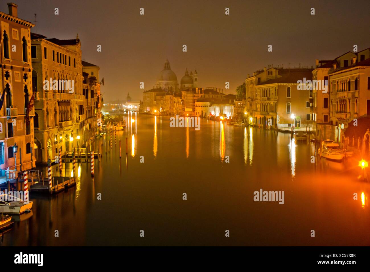 Grand canal night view Venice, Italy Stock Photo - Alamy