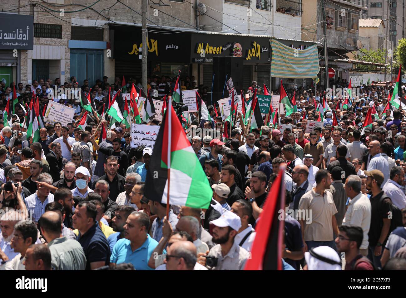 Gaza City The Gaza Strip Palestine 1st July 2020 Palestinians Take