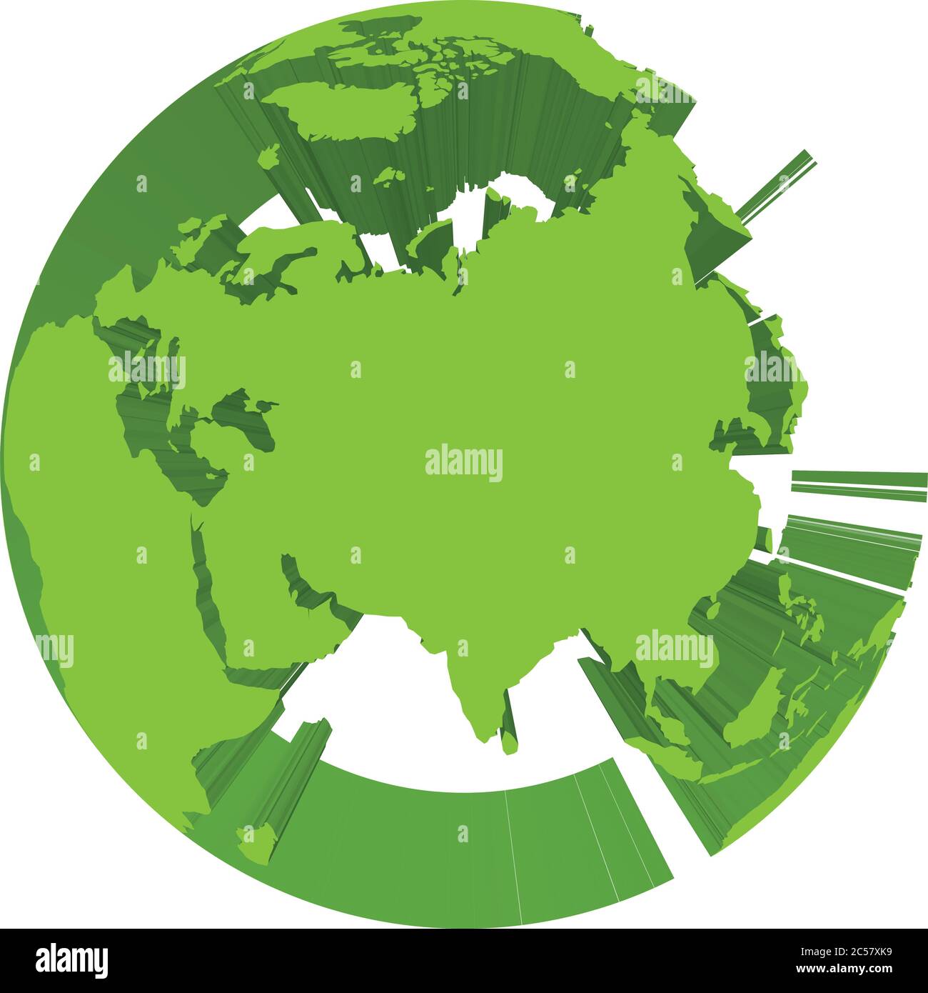 Globe map centered on asia hi-res stock photography and images - Alamy