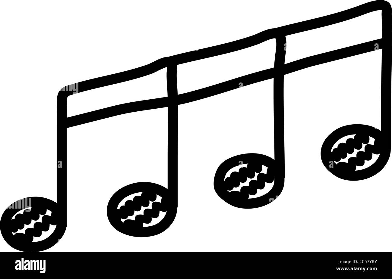 music note line style icon vector illustration design Stock Vector ...