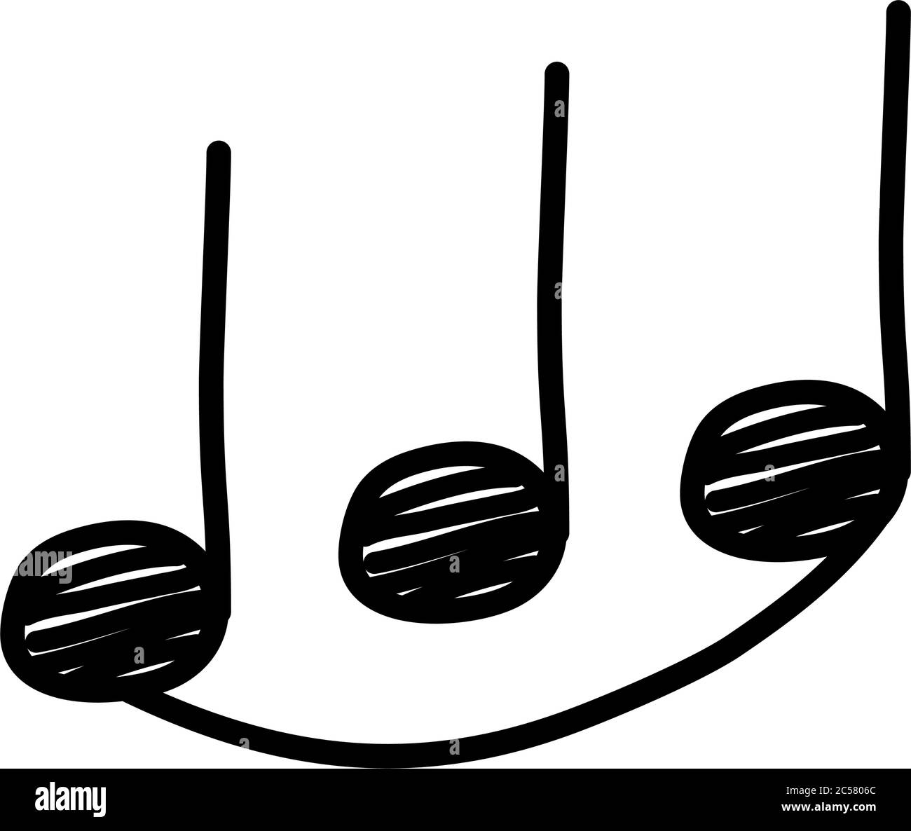 music note line style icon vector illustration design Stock Vector ...