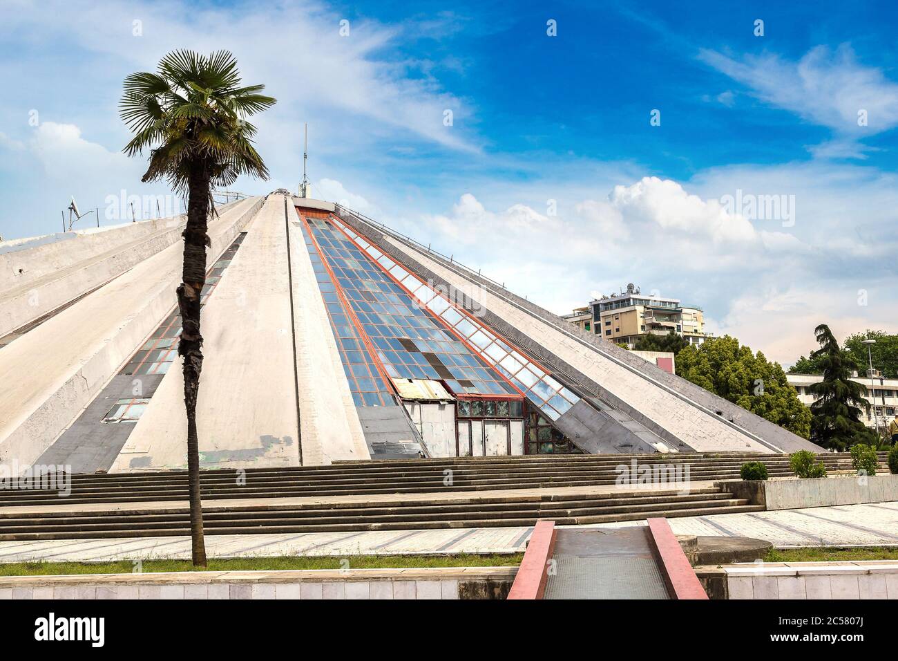 The Pyramid in Tirana, built by dictator Enver Hoxha in a beautiful ...