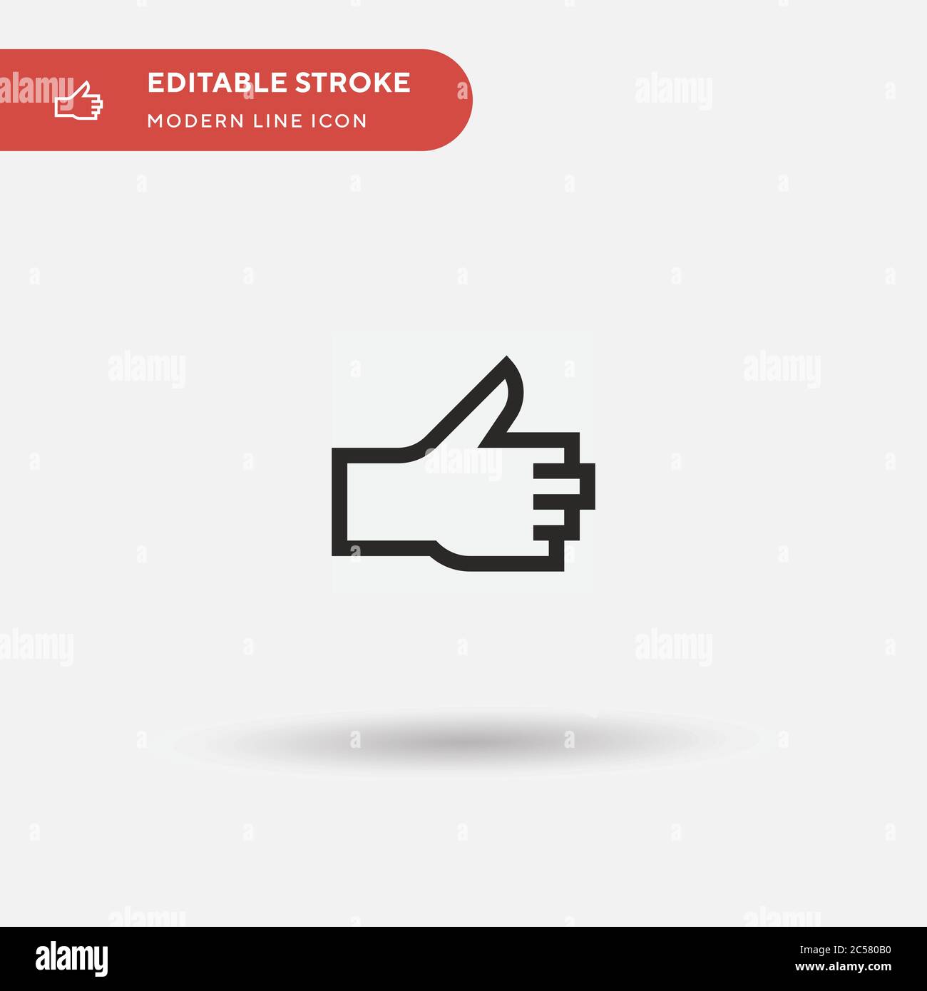 Thumbs Up Simple vector icon. Illustration symbol design template for ...