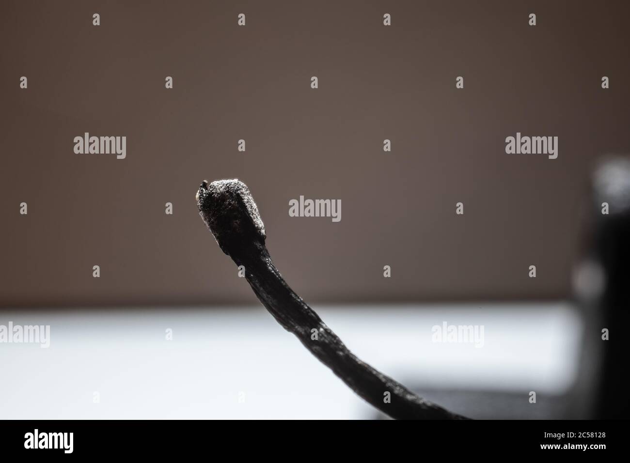 Matchstick burns with a flame and bends upward blackening Stock Photo ...