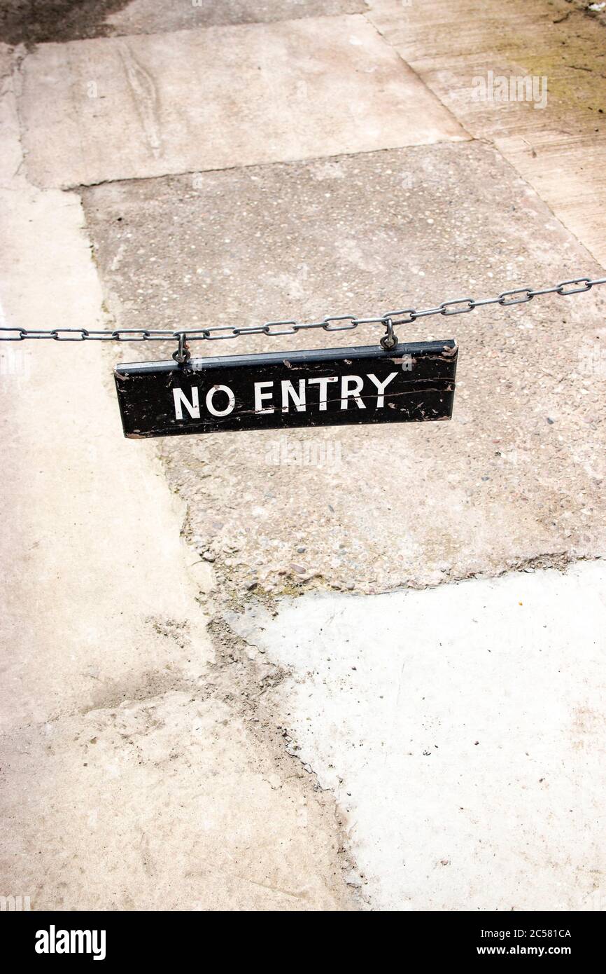 No Entry Sign Chain High Resolution Stock Photography and Images - Alamy