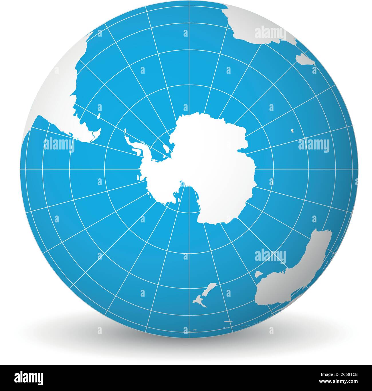Antarctic Ocean World Map
