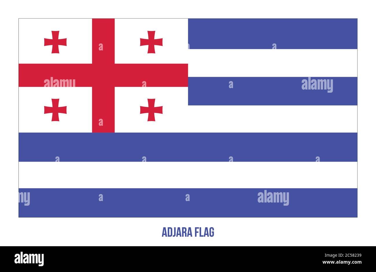 Adjara Flag Vector Illustration on White Background. Adjara National ...