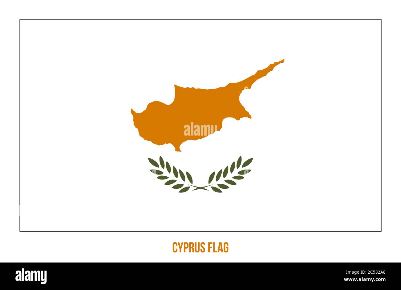 Cyprus Flag Vector Illustration on White Background. Cyprus National ...