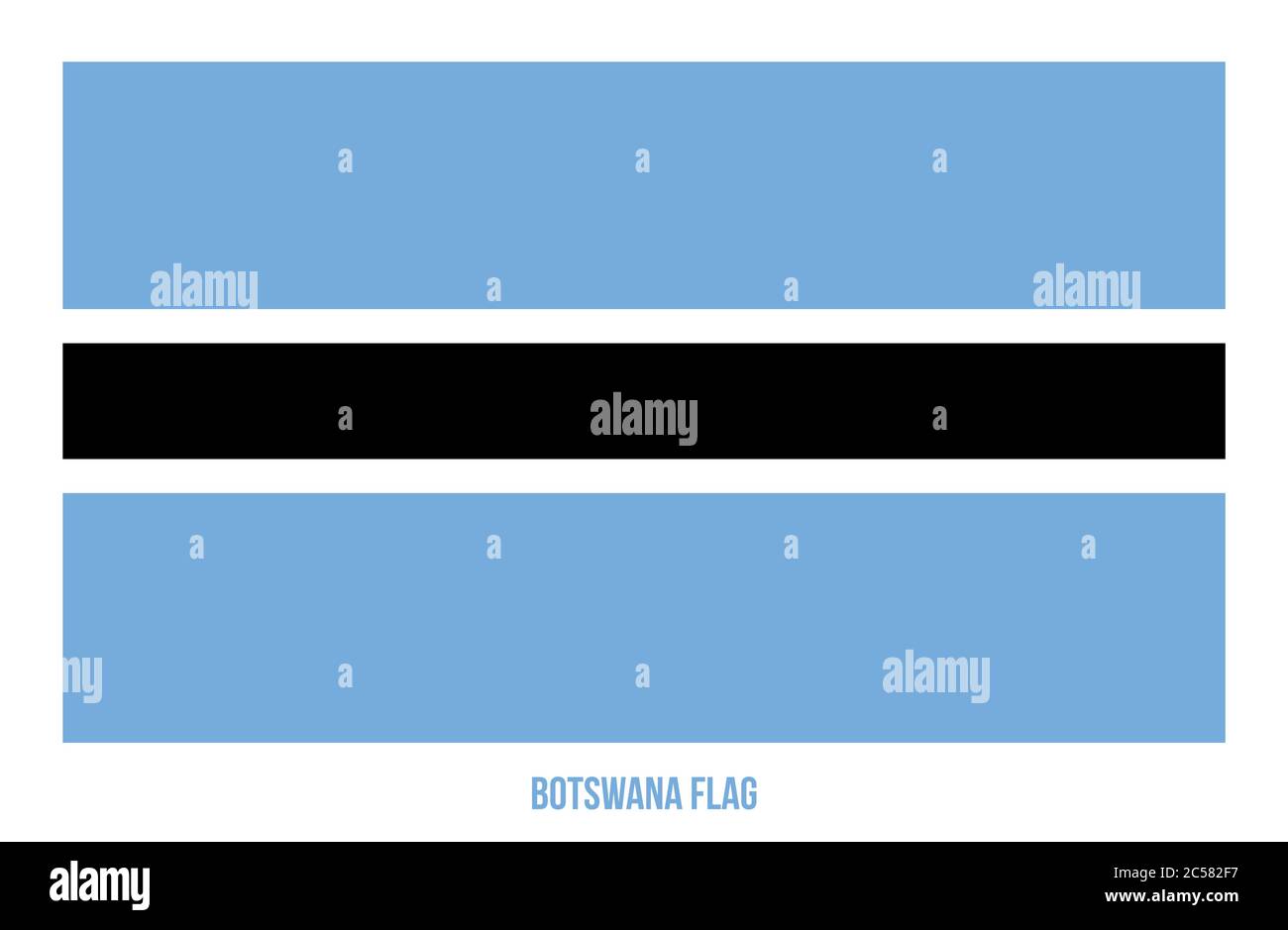 Botswana Flag Vector Illustration on White Background. Botswana ...