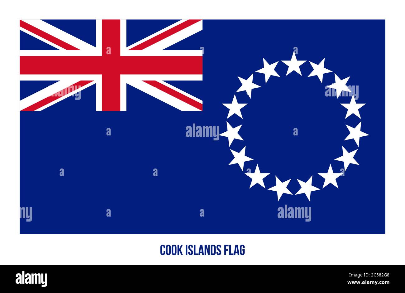 Cook Islands Flag Vector Illustration on White Background. Cook Islands National Flag Stock ...