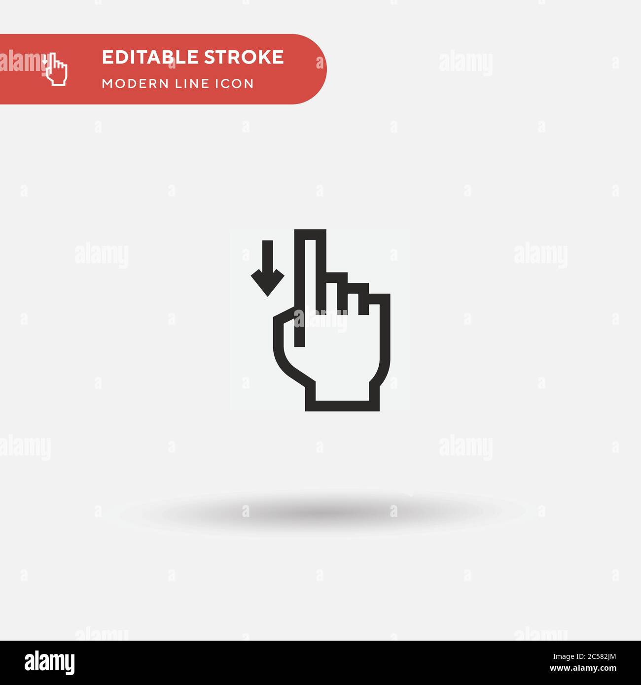 Scroll Simple vector icon. Illustration symbol design template for web ...