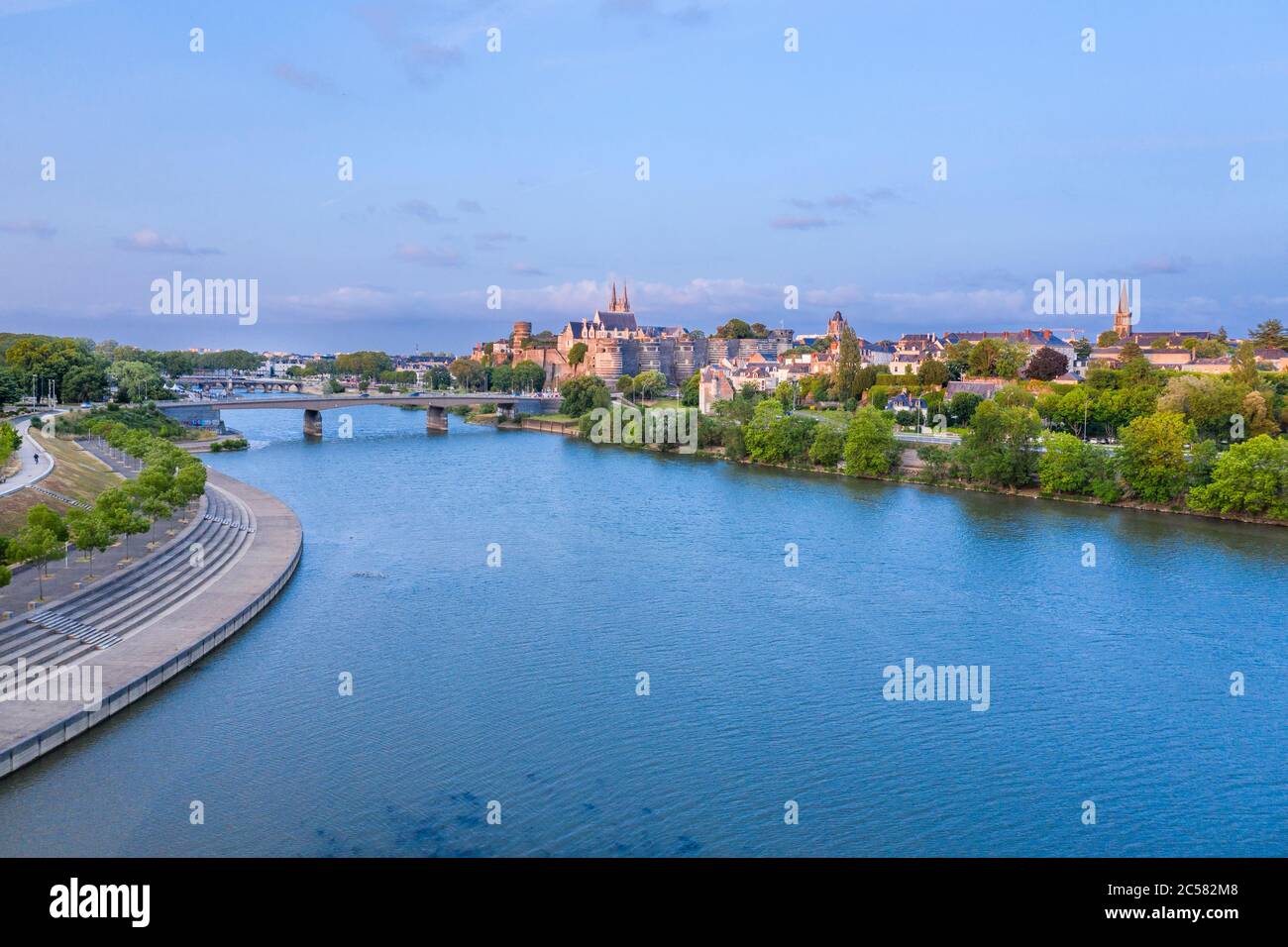 France, Maine et Loire, Angers, Eric Tabarly quay, Pont de la Basse ...