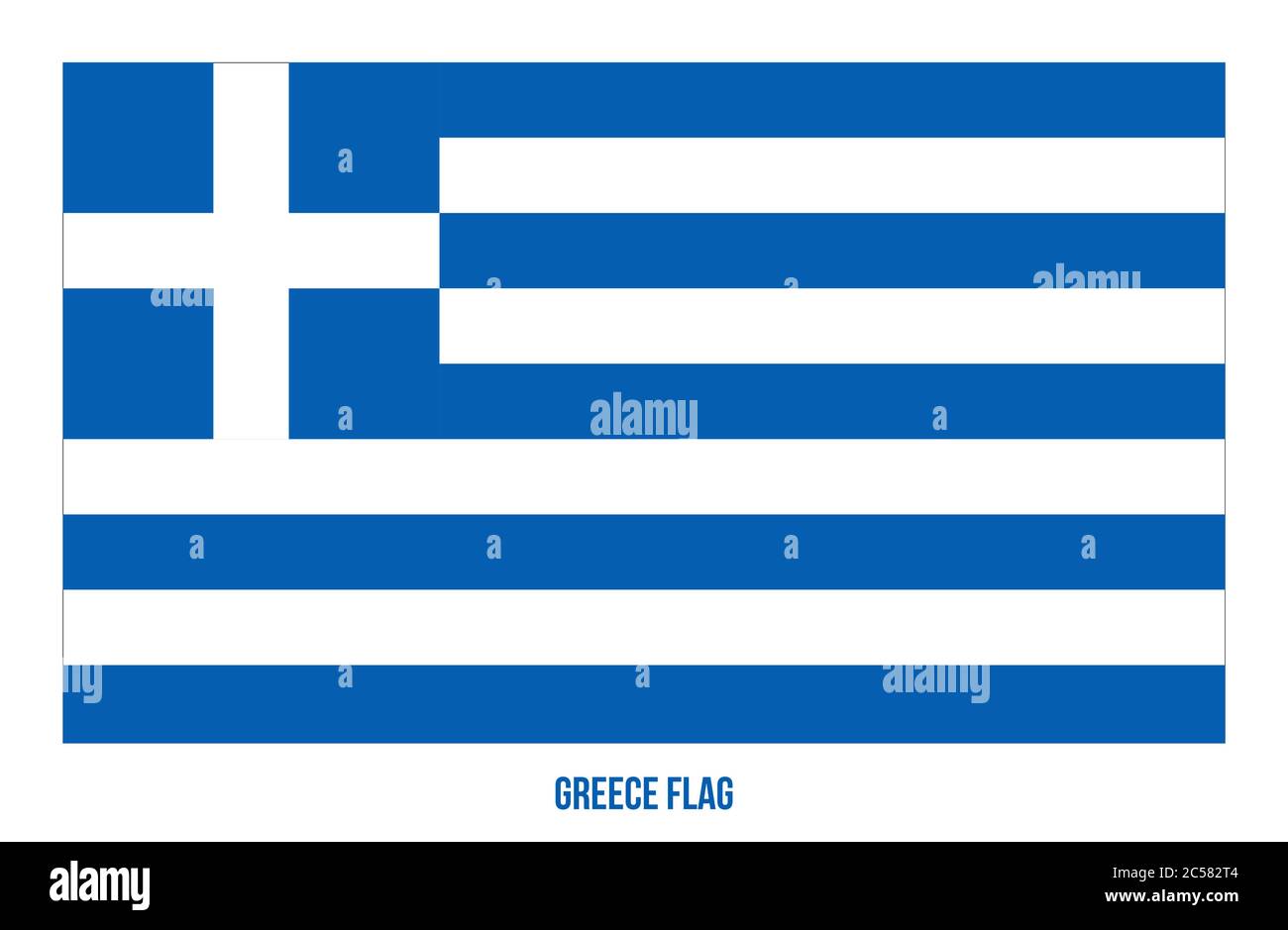 Greece Flag Vector Illustration on White Background. Greece National ...