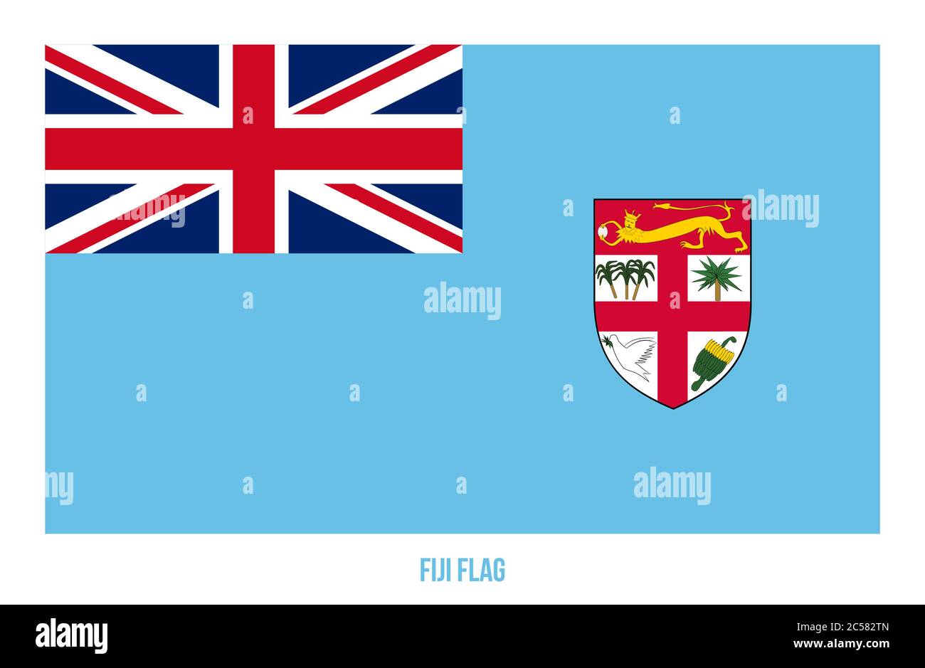 Fiji Flag Vector Illustration on White Background. Fiji National Flag Stock Vector Image & Art ...