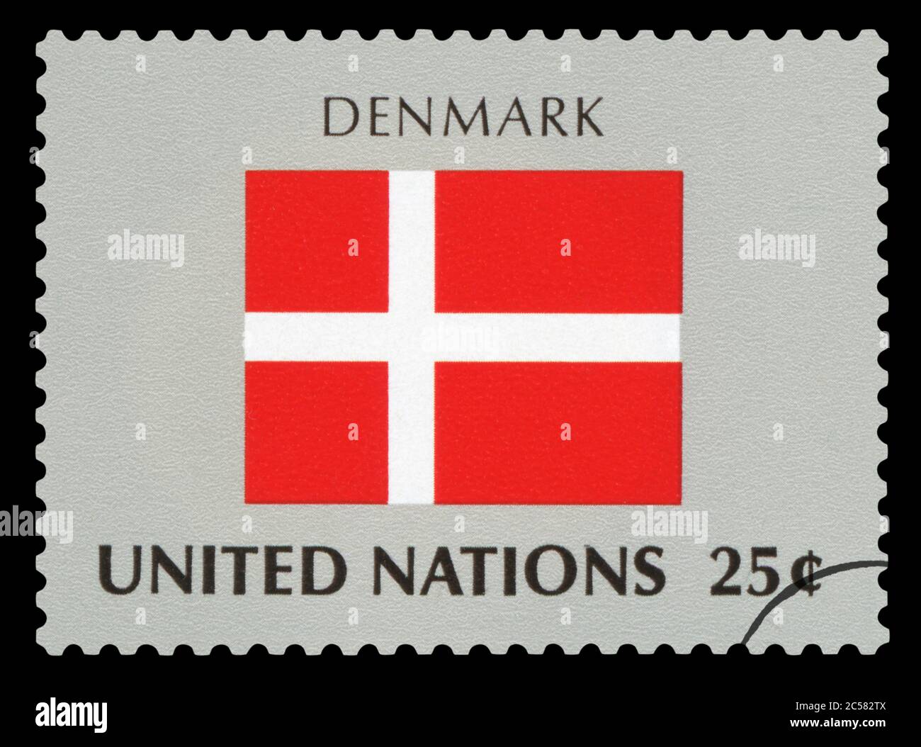 DENMARK - Postage Stamp of Denmark national flag, Series of United ...