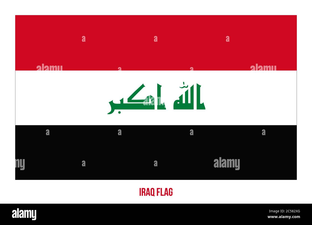 Iraq Flag Vector Illustration on White Background. Iraq National Flag ...